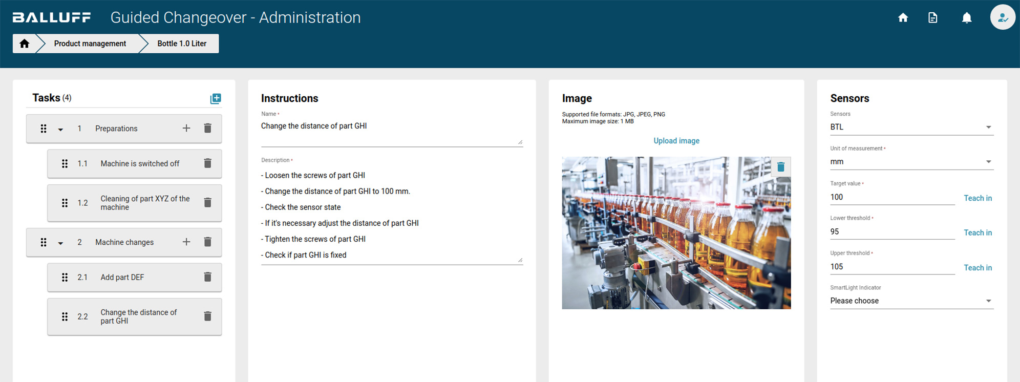 Guided Changeover Solution - Balluff